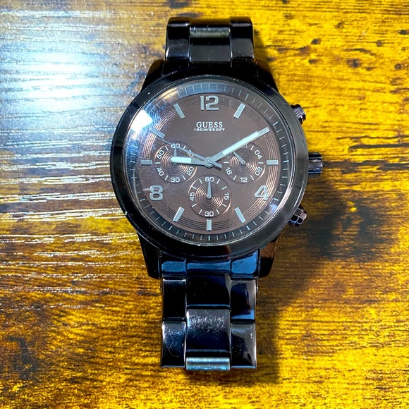 Guess | Accessories | Guess Mens Chronograph Bronze Tone Stainless ...